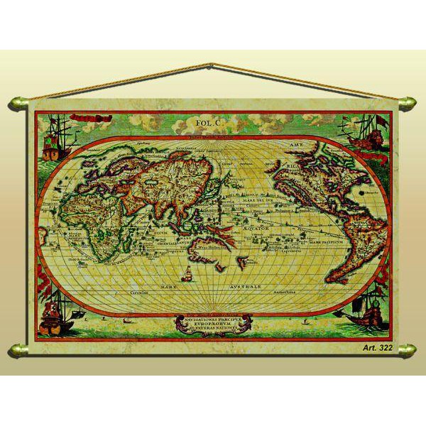 Zoffoli living Antique map (reproduction) No. 322/2