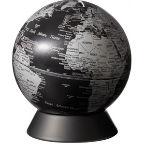 TROIKA Globe Orion Matt Black Money Box 14cm