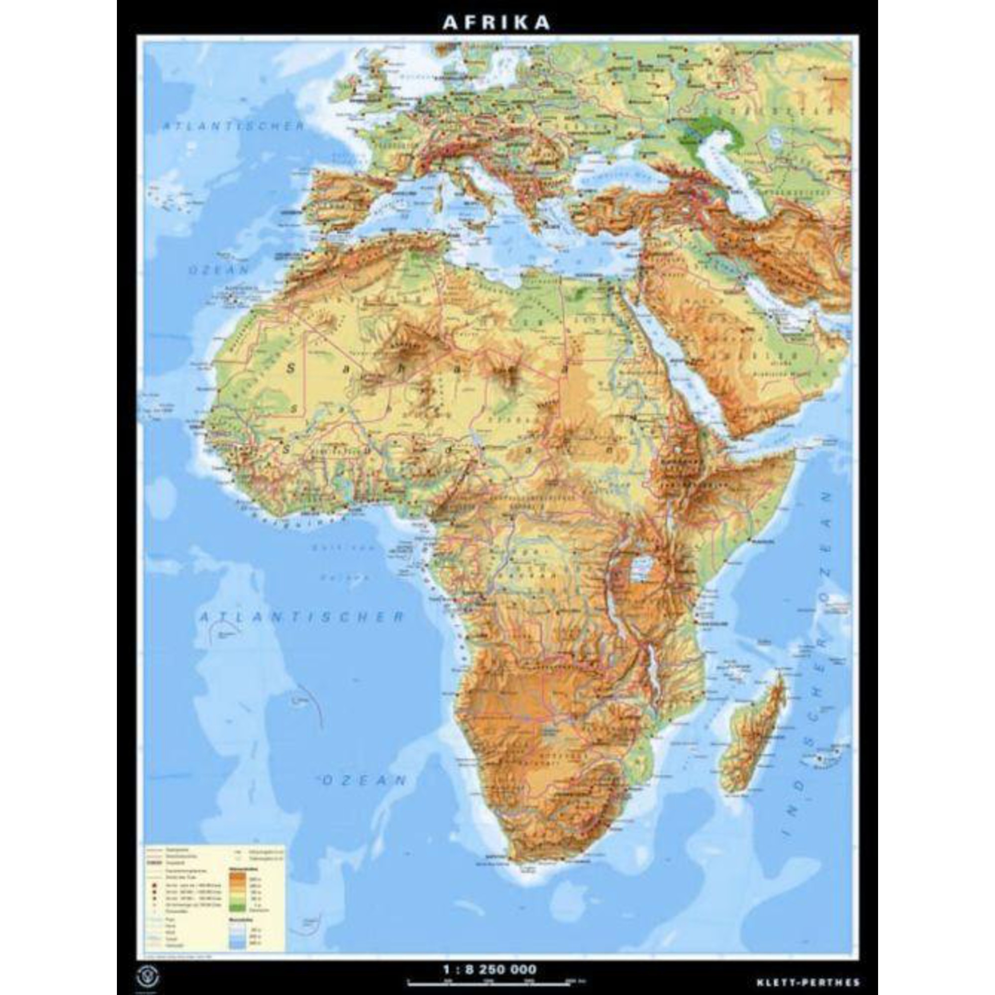 Klett-Perthes Verlag Continental map Afrika physical / political (ABW ...
