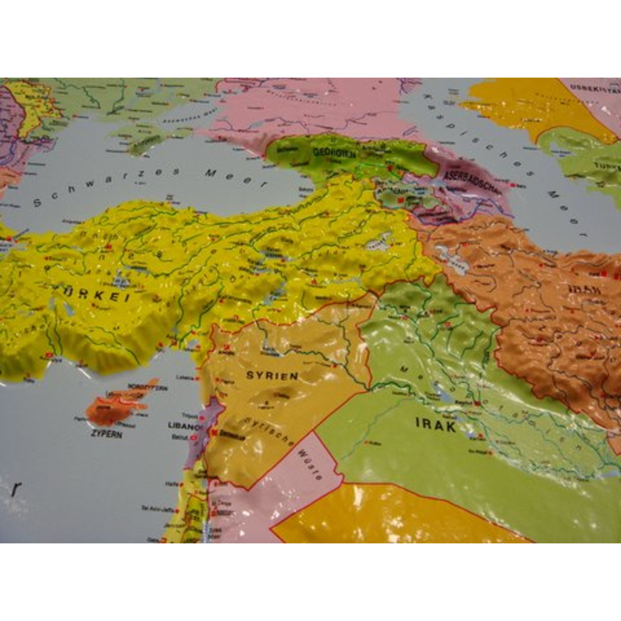 geo-institut GEO Institute Silver line Russian political world relief ...