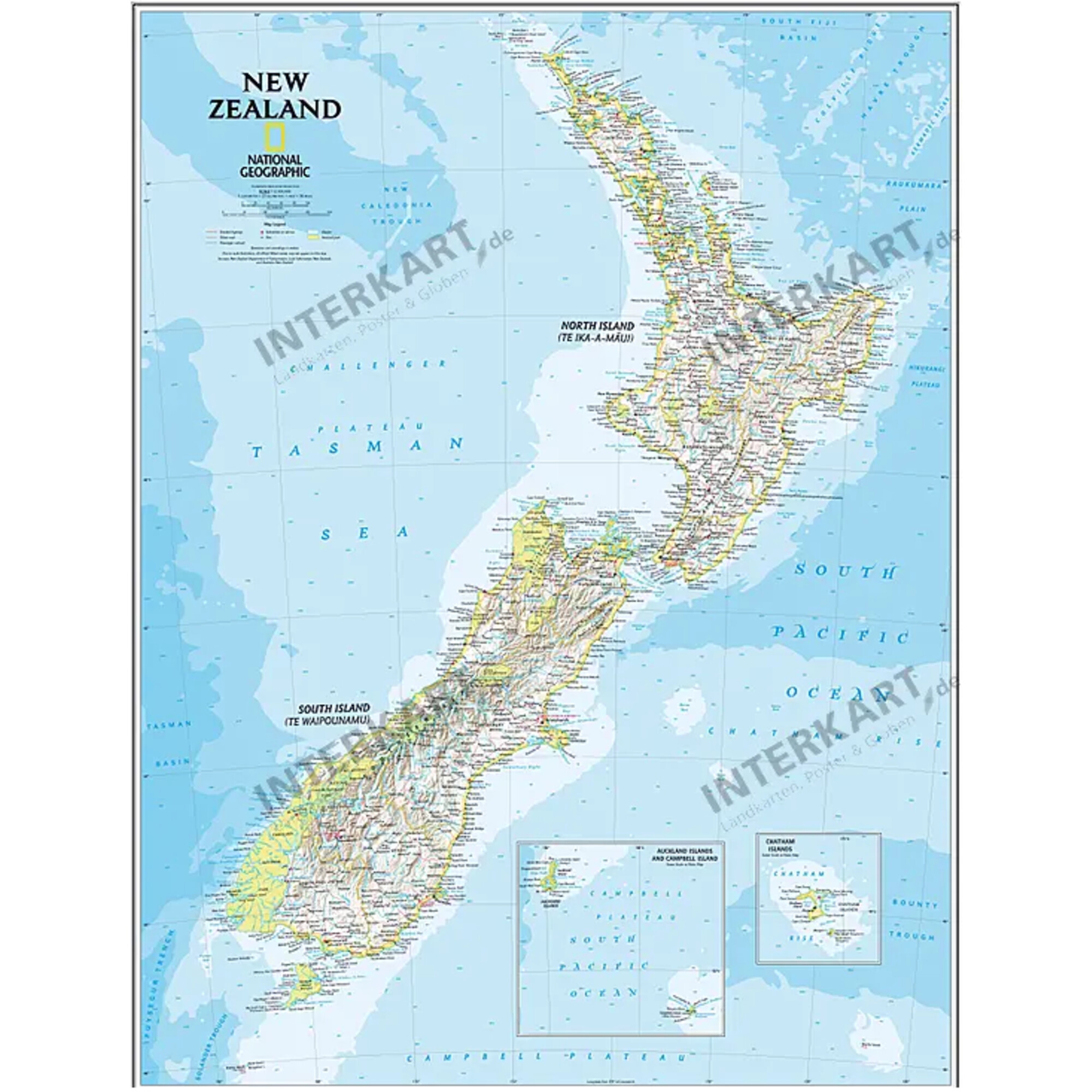 National Geographic Map New Zealand (60 x 77 cm)